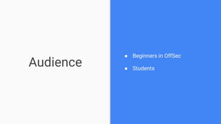 Offensive Security basics part 1 | PPTX
