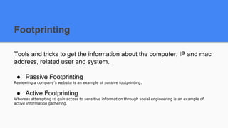 Offensive Security basics part 2 | PPT