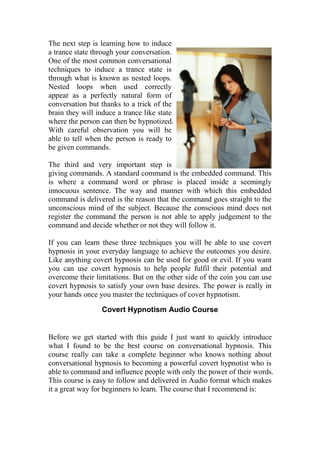 Covert Hypnosis Techniques pdf | PDF