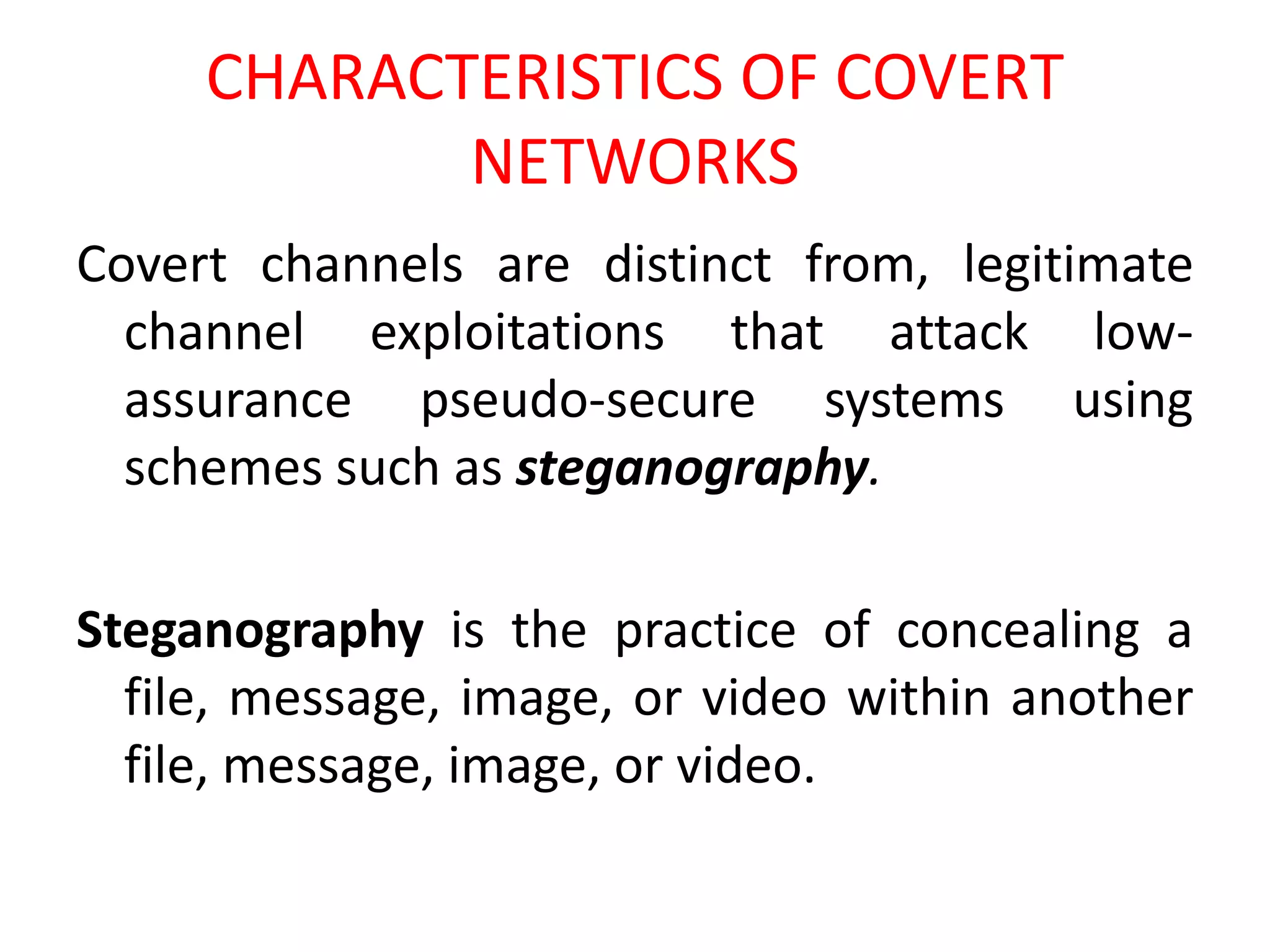 Covert networks | PPT