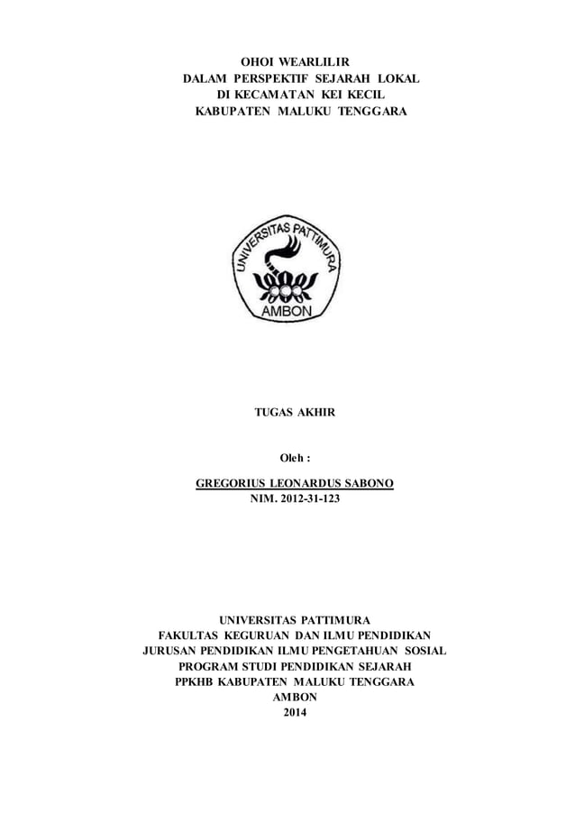 Cover tugas akhir | PDF