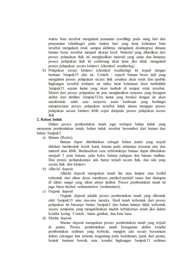 Tugas Geologi dan Ilmu Tanah | PDF