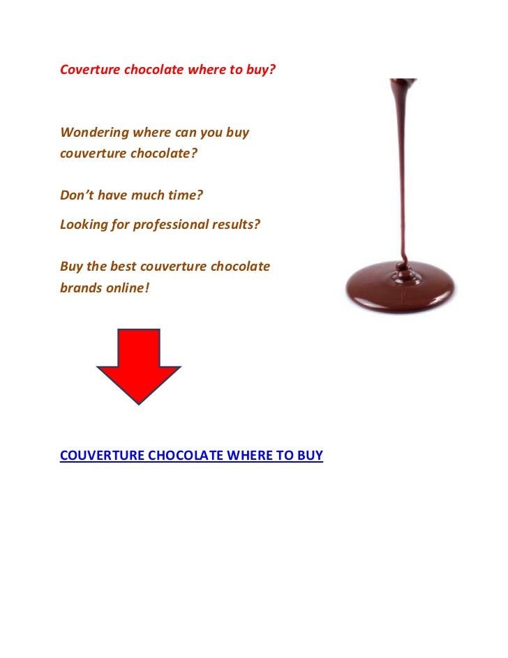 Coverture chocolate where to buy