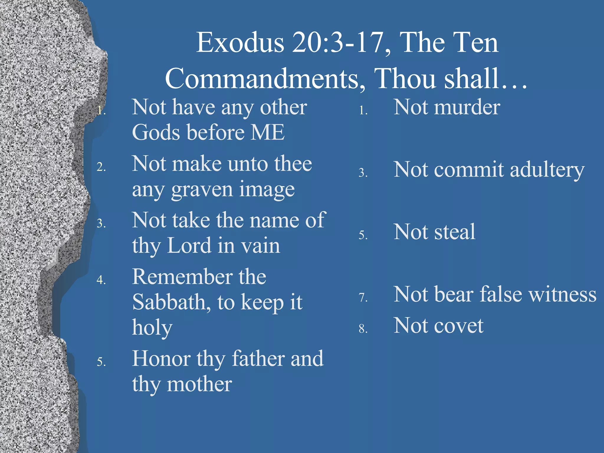 Covetousness: The Tenth Commandment | PPT