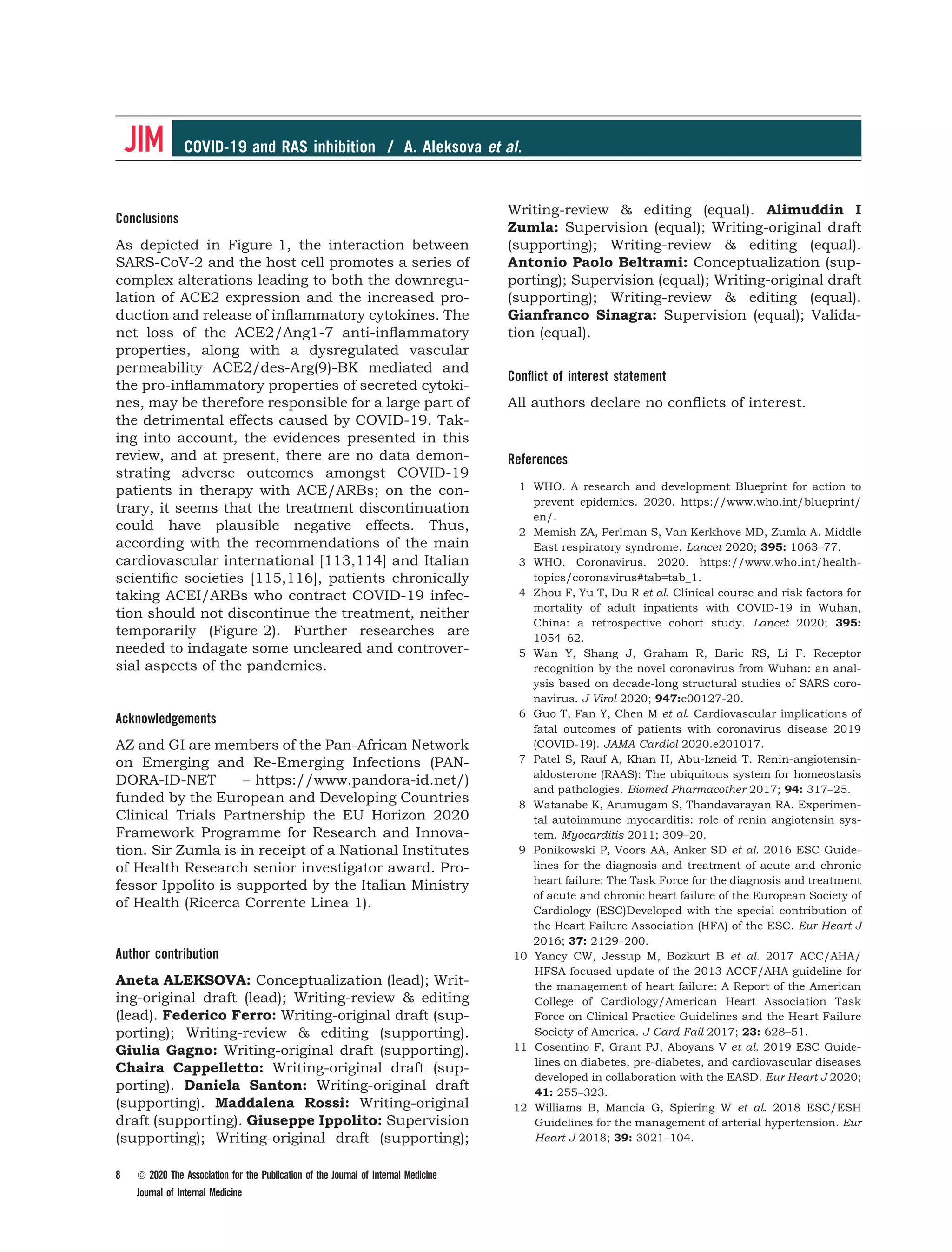 Covid 19 and renin-angiotensin system inhibition role of angiotensin ...