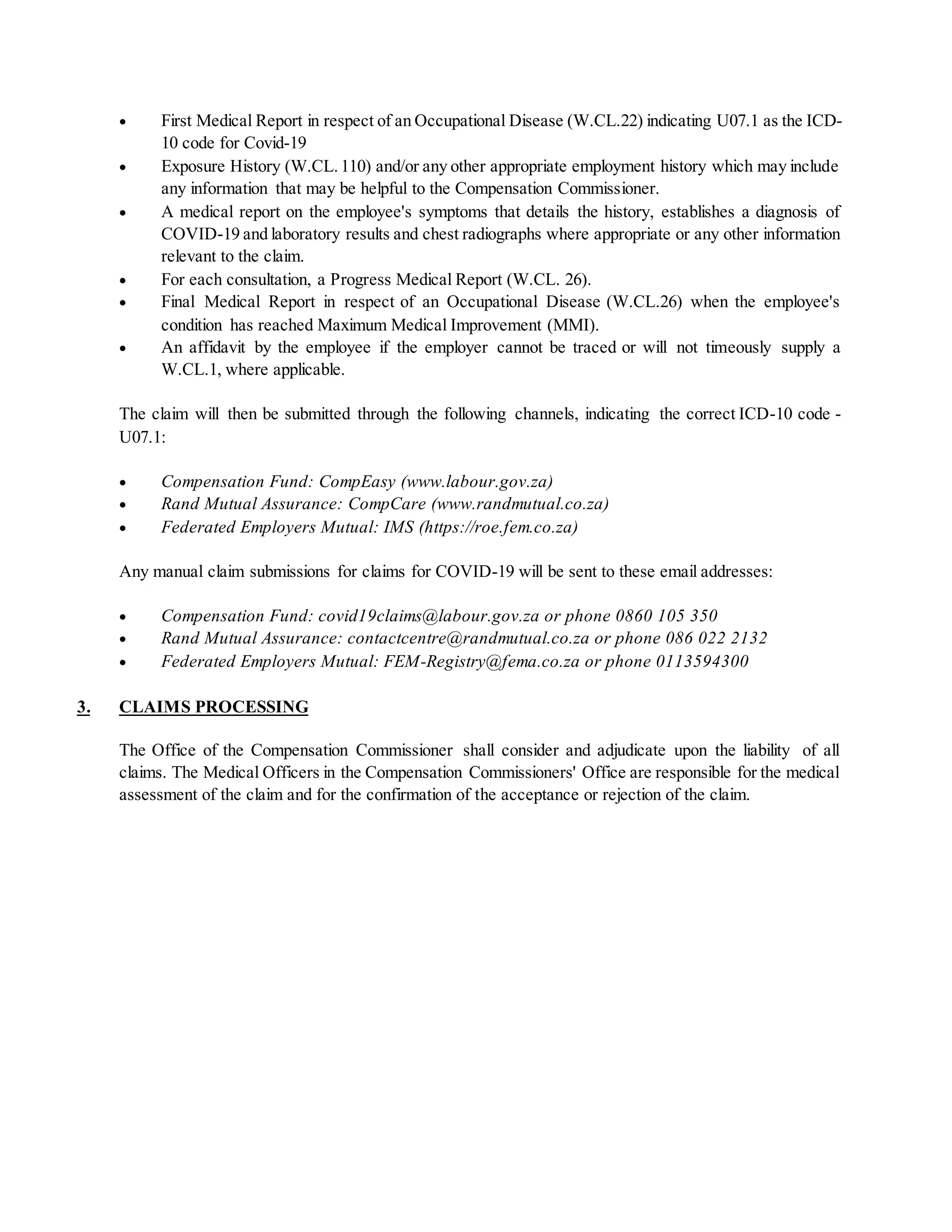 Module 10-Covid 19 coida reporting procedure | DOCX