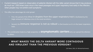 Covid-19 & Delta Variant Highlights from the Experts | PPTX
