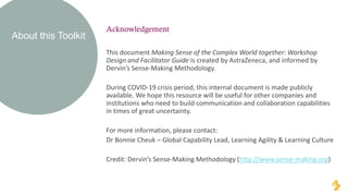 Making Sense of the Complex World Together Sense-Making Workshop | PPT