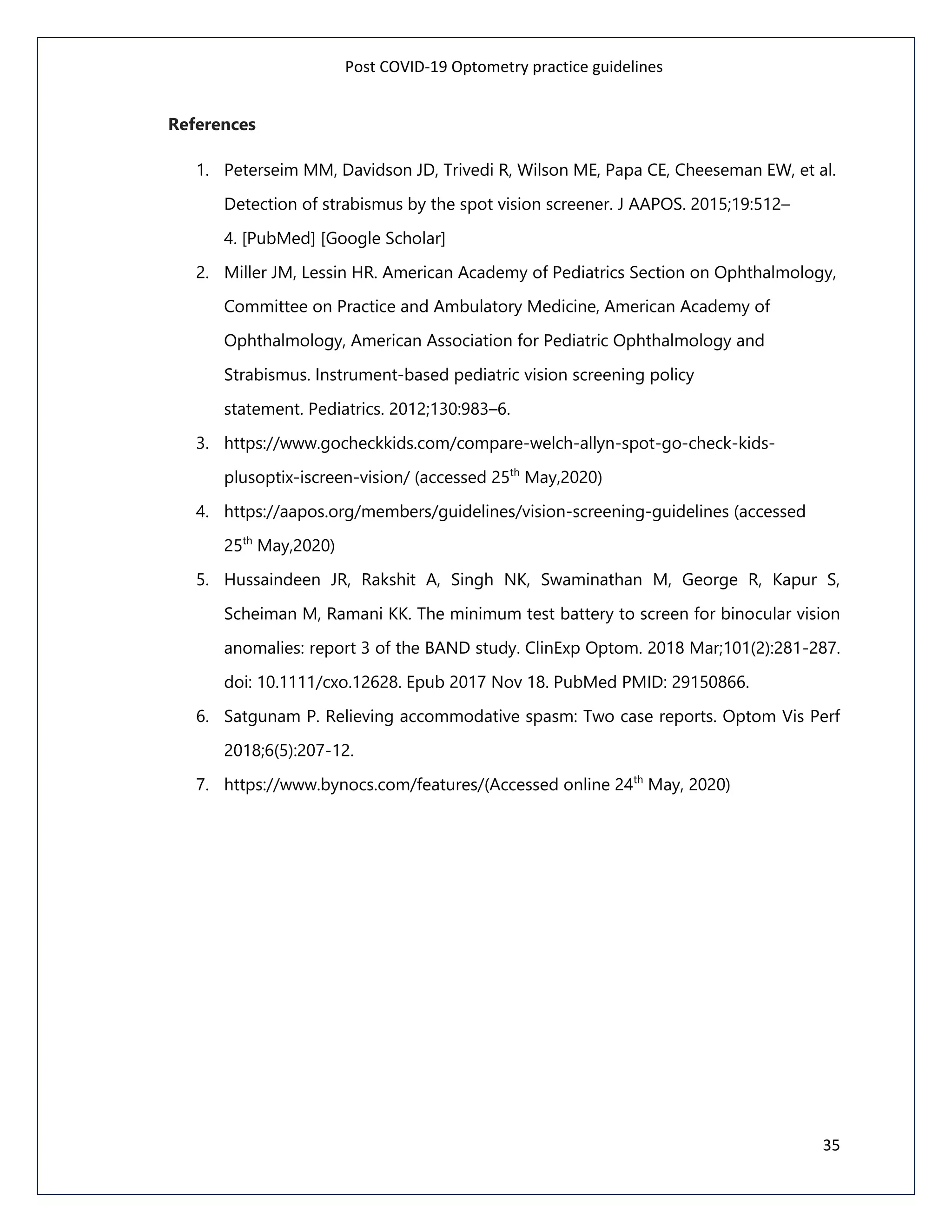 Covid 19 optometry practice guidelines | PDF