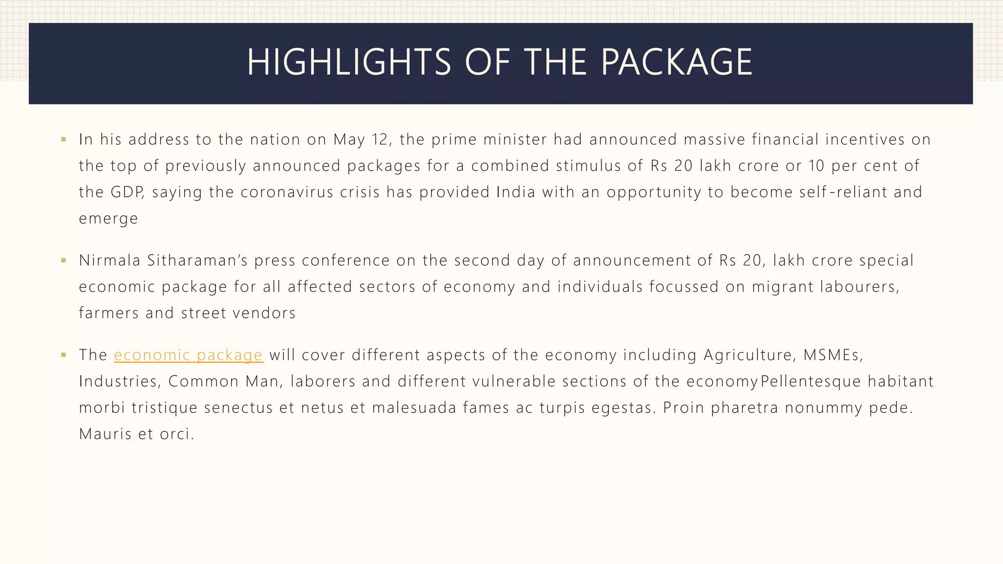 Covid 19 stimulus package | PPT
