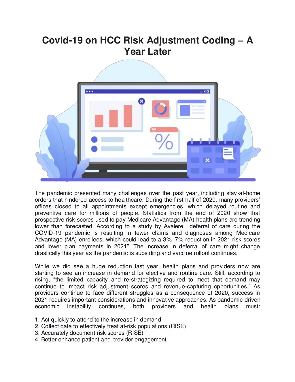 Covid-19 on HCC Risk Adjustment Coding – A Year Later | PDF