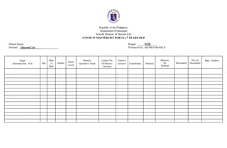 Covid pedia-vaccination-masterlist | PPT