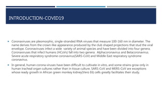 Covid19- a brief introduction | PPTX
