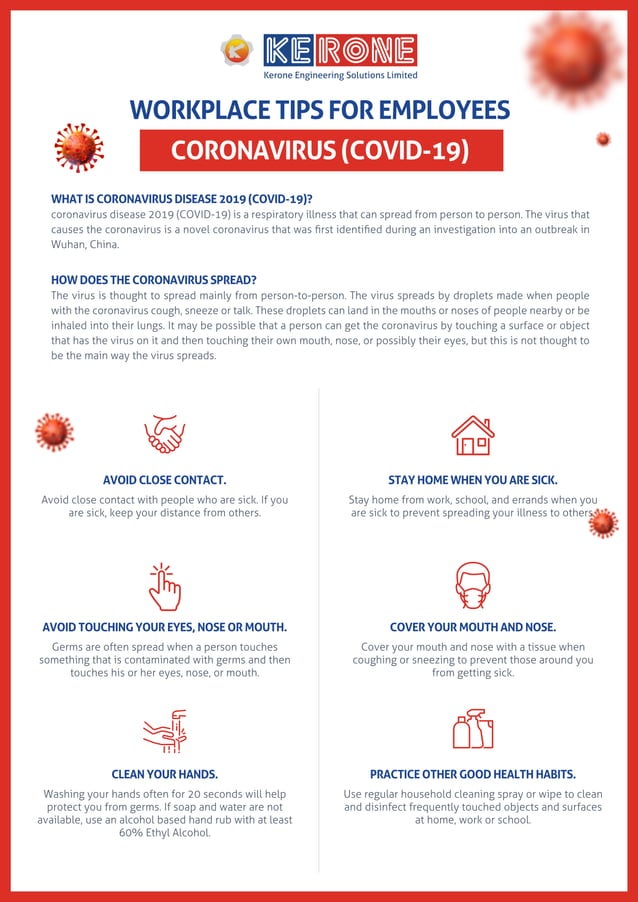 IMPORTANT NOTICE - WORKPLACE TIPS FOR EMPLOYEES DURING COVID -19 ...