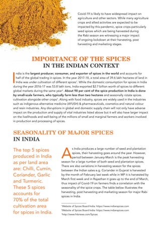 Impact of covid19 on spices sector in India | PDF