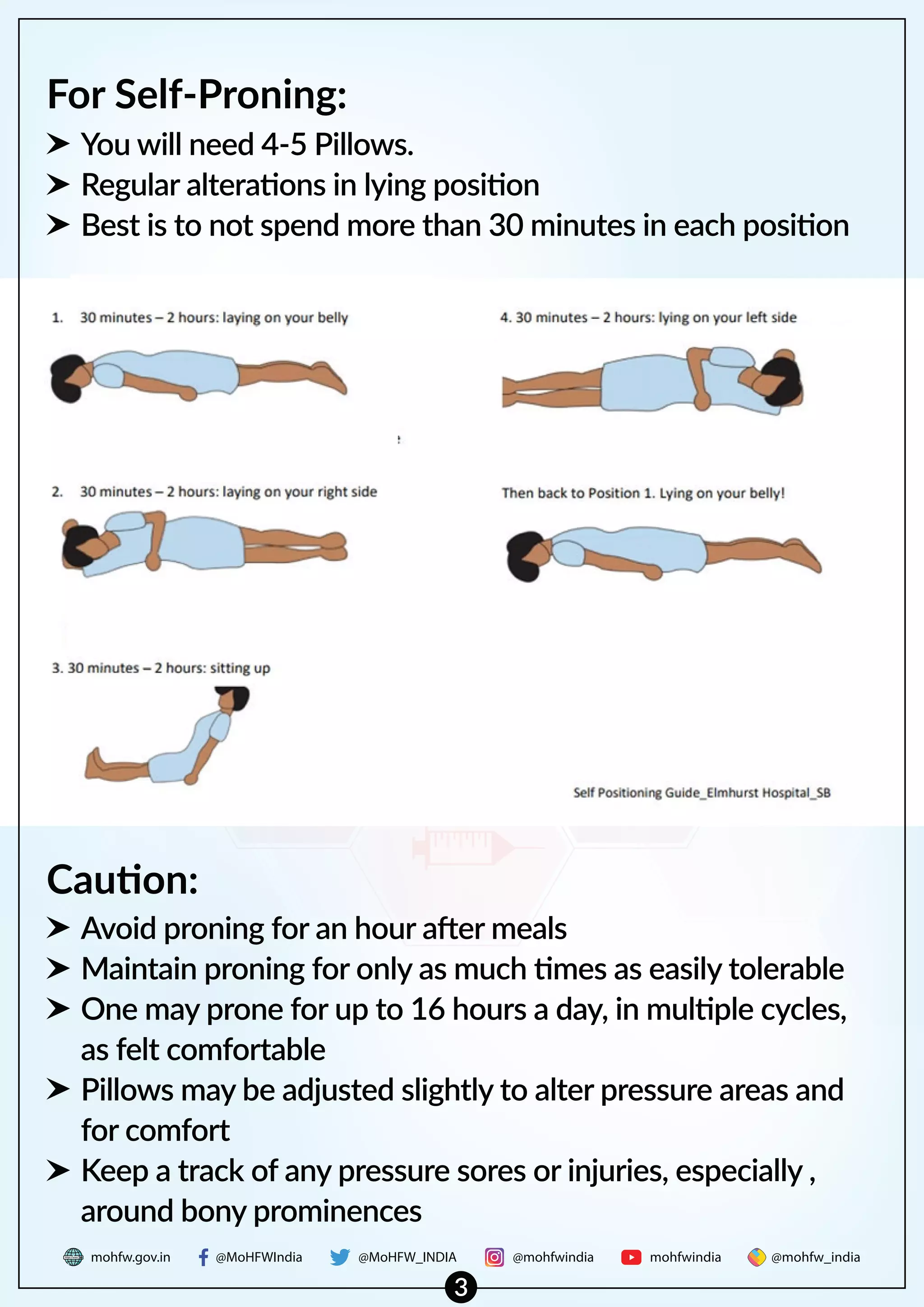 COVID-19 Proning for Self care | PDF | First Aid | Injuries