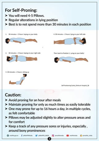 COVID-19 Proning for Self care | PDF | First Aid | Injuries