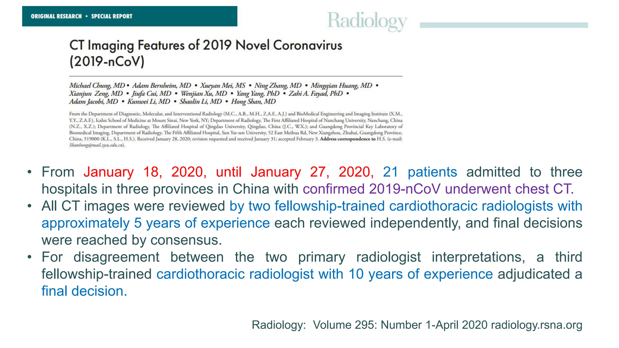 COVID 19 radiology.ppt human education system | PPT