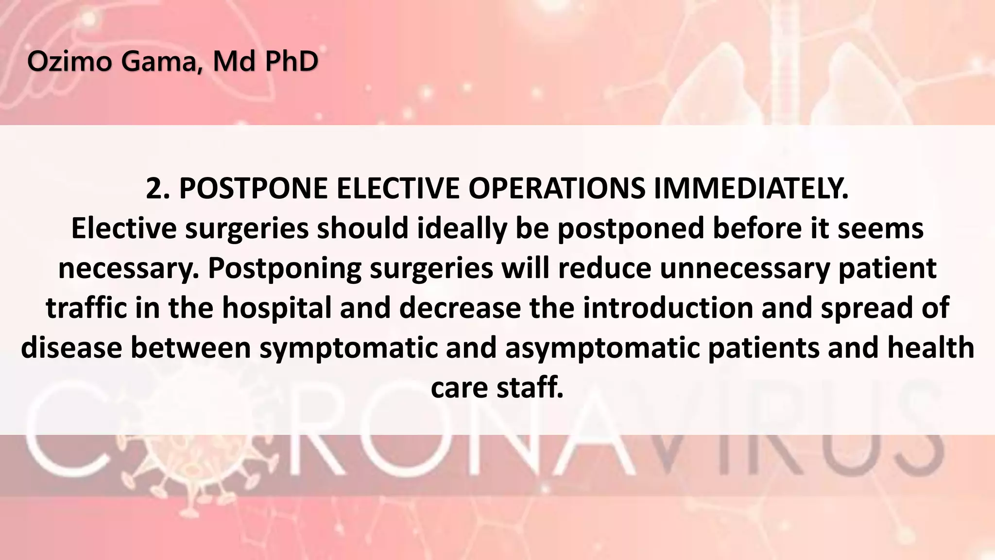 COVID19 and SURGERY | PPTX