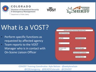 COVOST: Colorado Virtual Operations Support Team for #18CEMC | PPTX