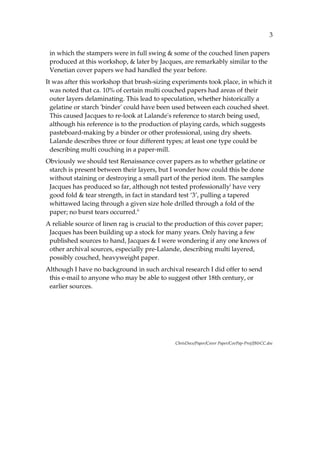 THE COVER PAPER PROJECT A short background history by Christopher ...