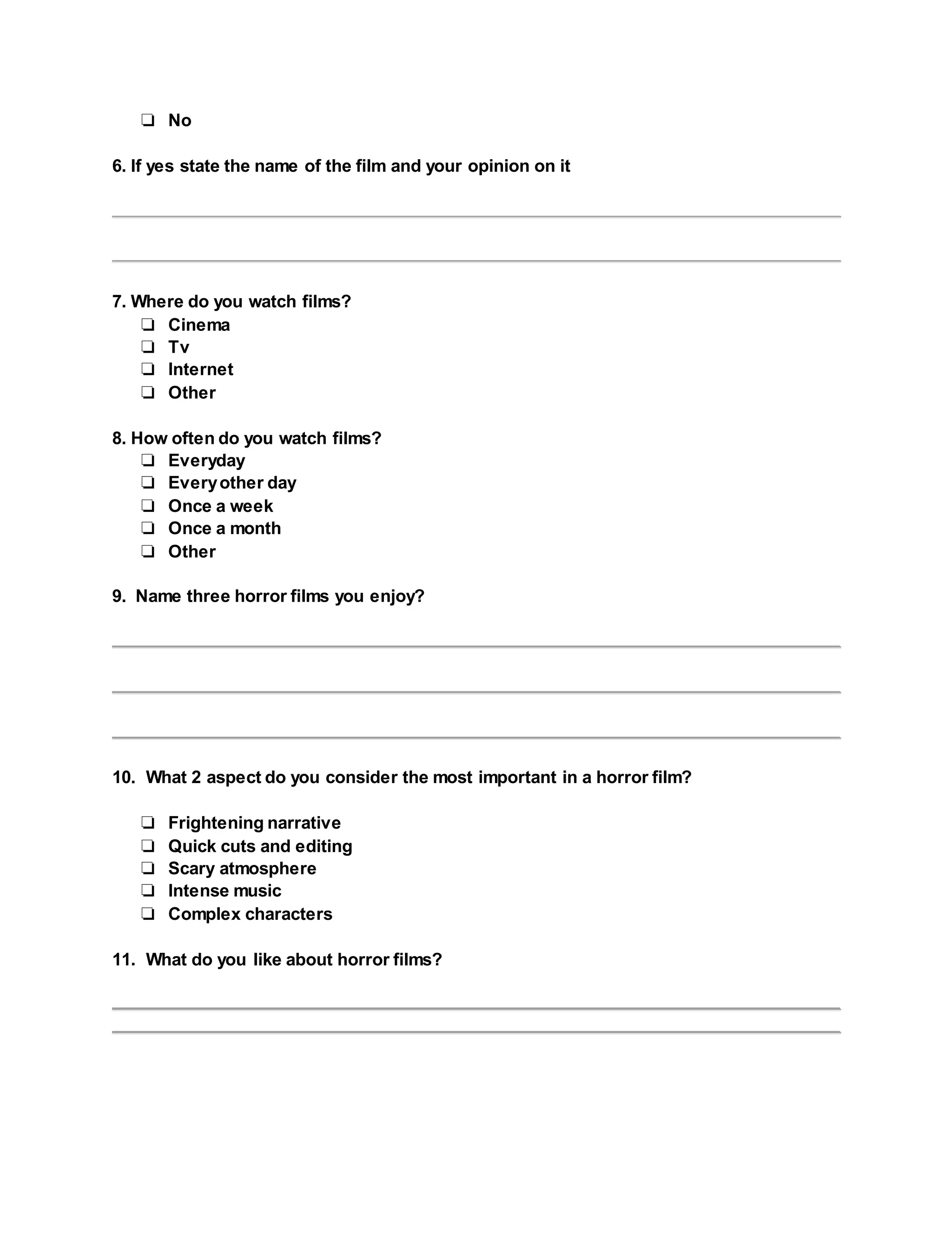 Questionnaire for target audience | DOCX