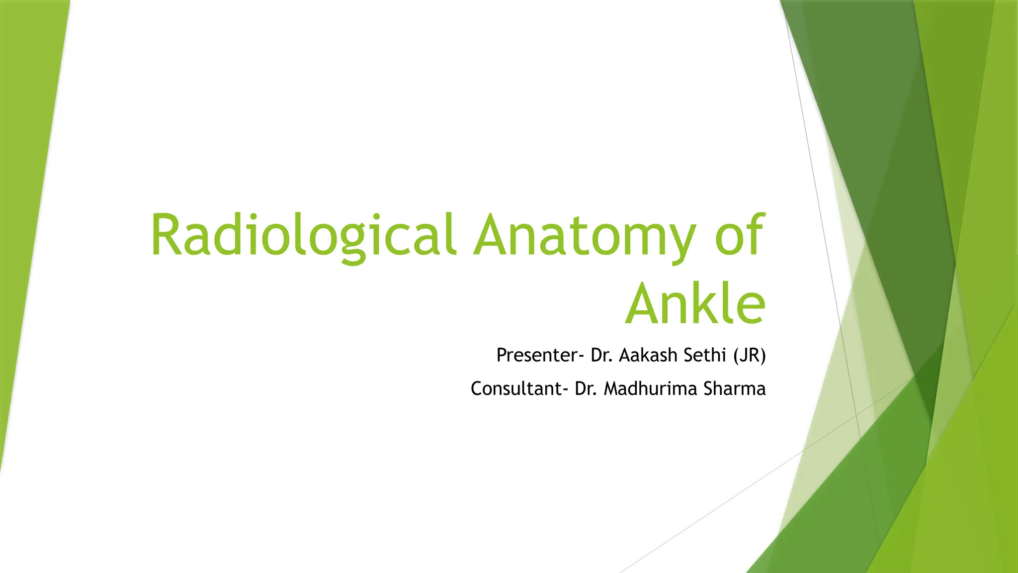 COW_ankle anatomy radiology with xrays and MRI | PPTX