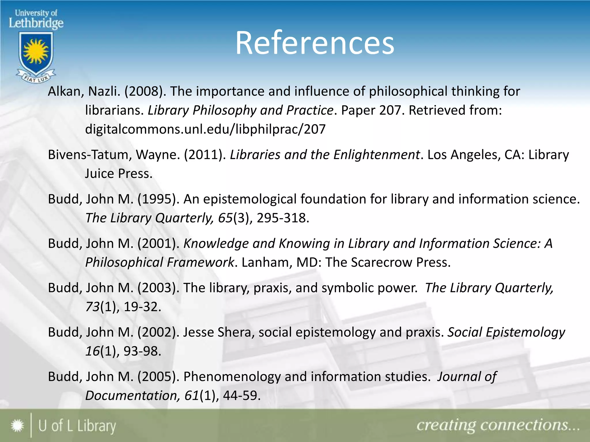 In Search of Library Philosophy | PDF