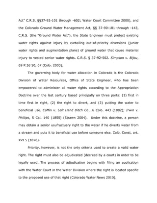 Colorado water law | PDF