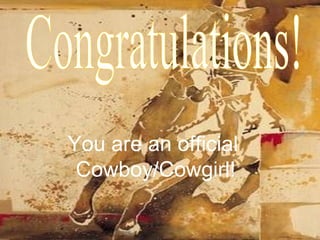 Cowboy Power Point | PPT