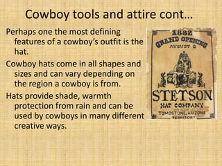 Cowboy tools and attire | PPT