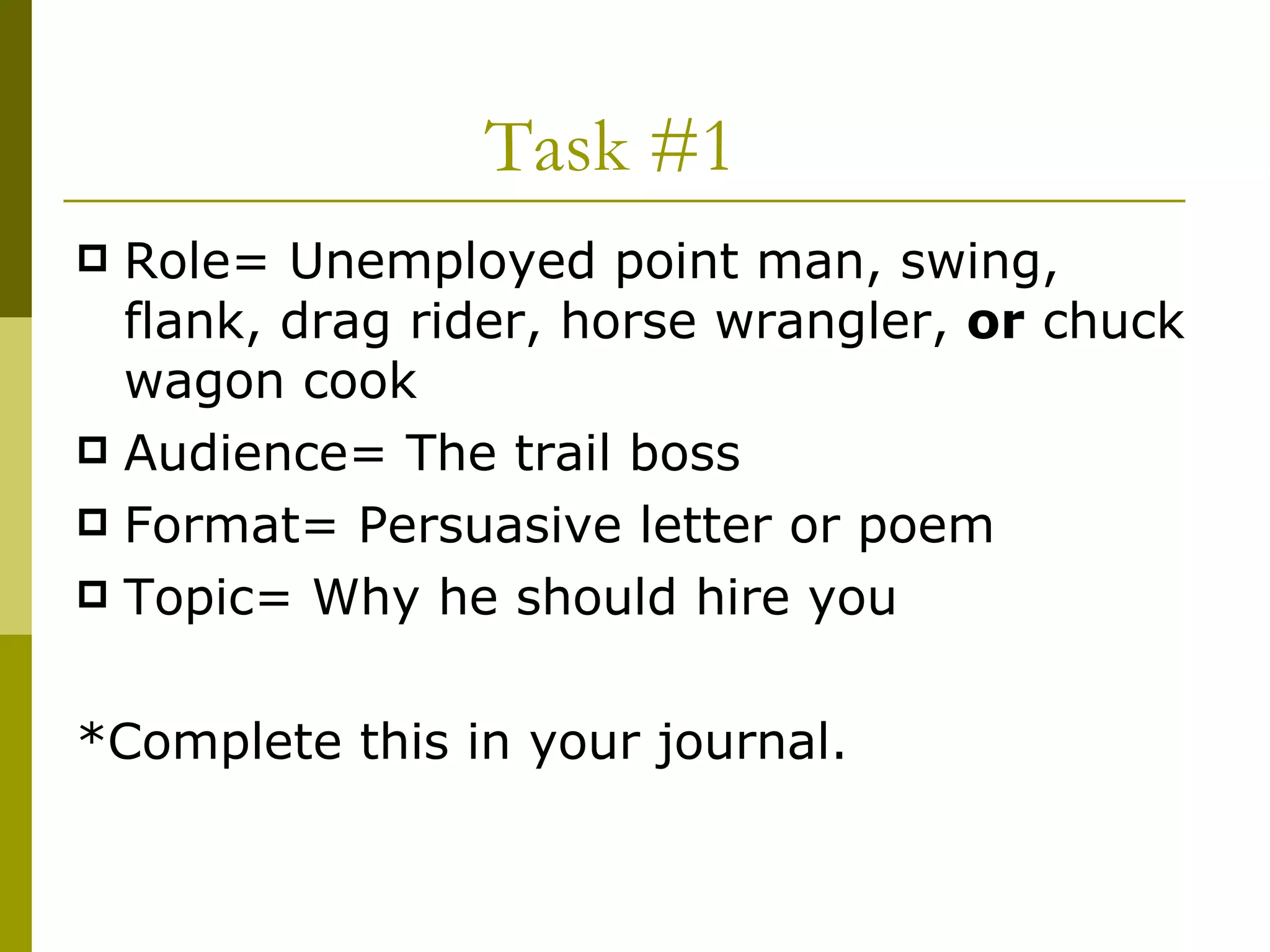 Cowboy Writing Tasks | PPT | Rodeo | Sports