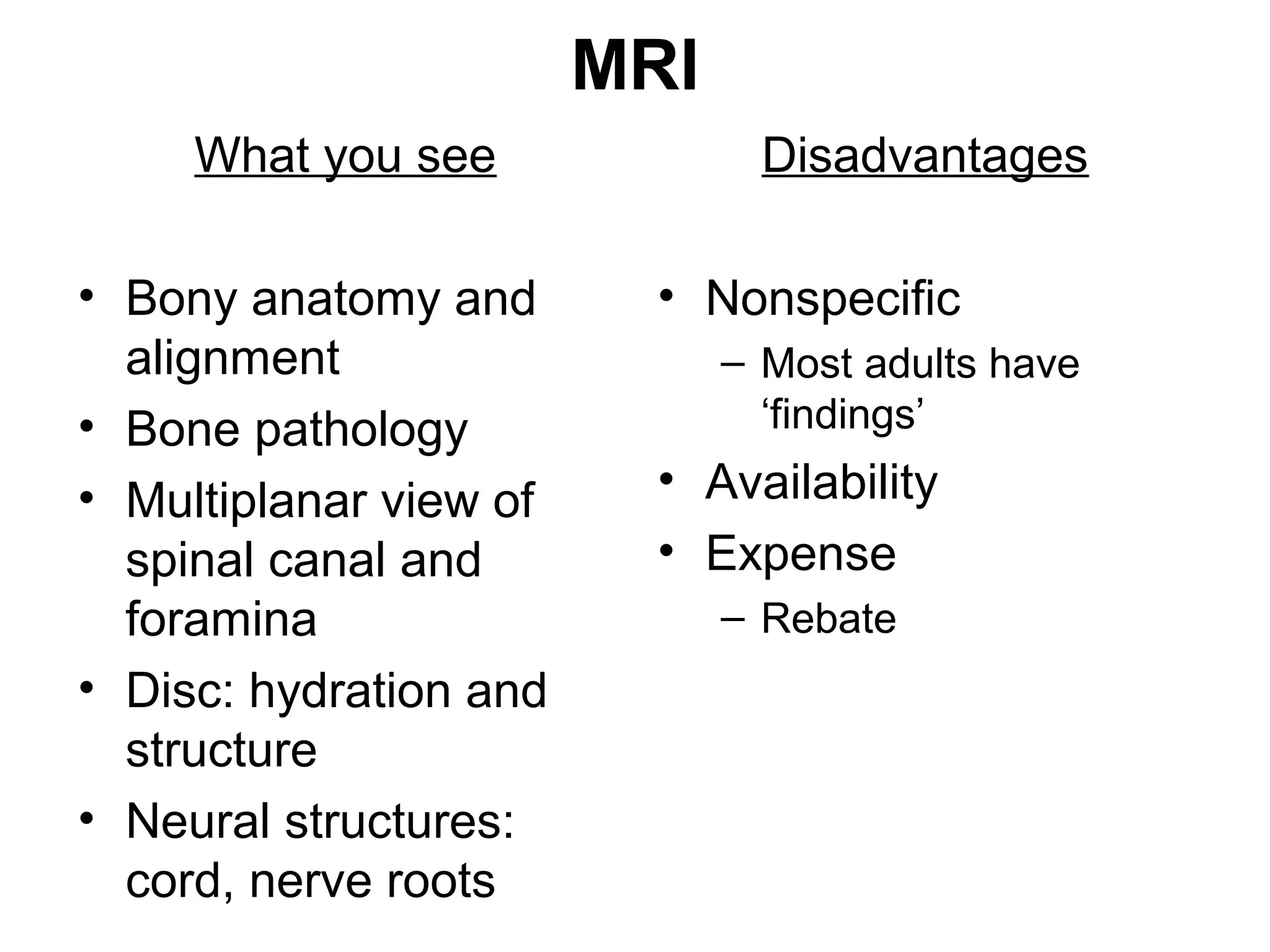 Imaging for back pain | PPT