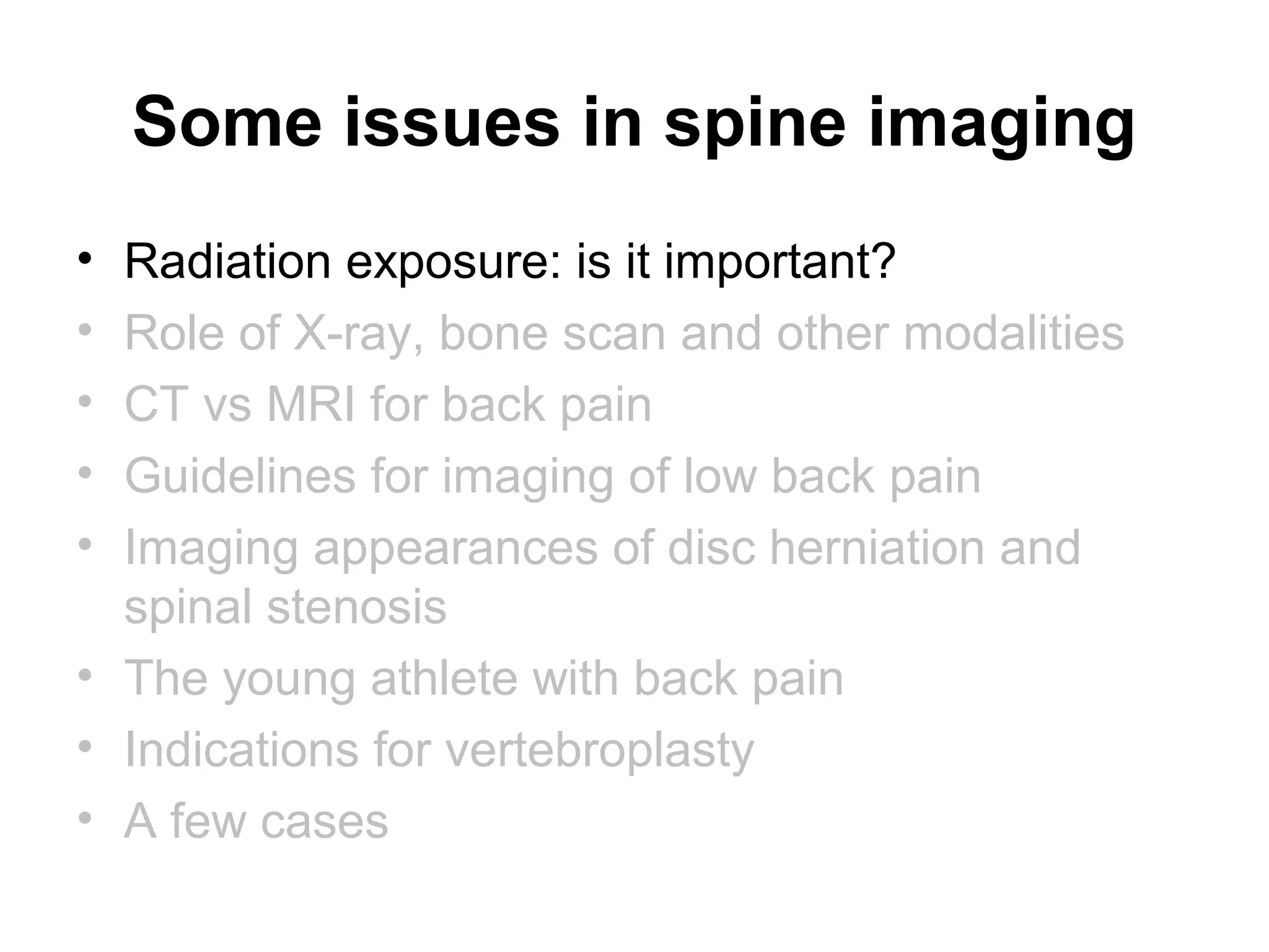 Imaging for back pain | PPT