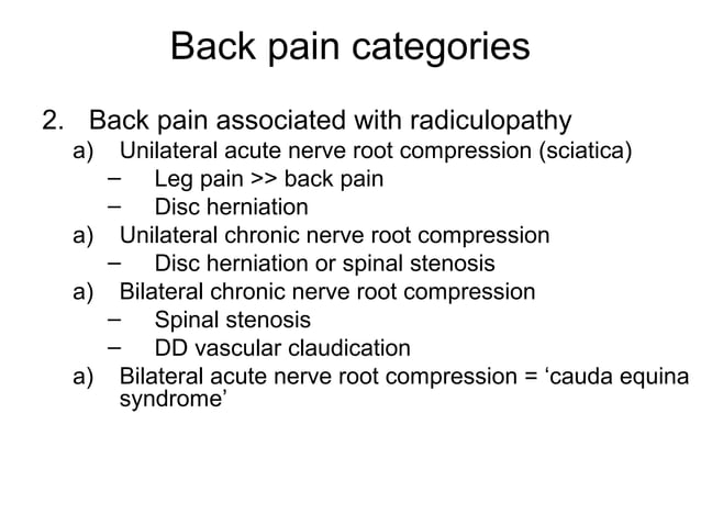 Imaging for back pain | PPT