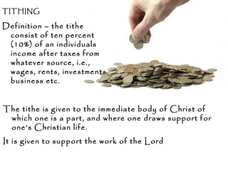 CFC-Singles For Christ Covenant Orientation Weekend Talk 6- Financial ...