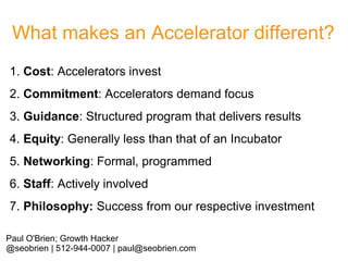 Coworking, Incubators, & Accelerators - What's the Difference? | PPT