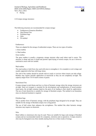 Cowpea (vigna unguiculata) pest control methods in storage and ...