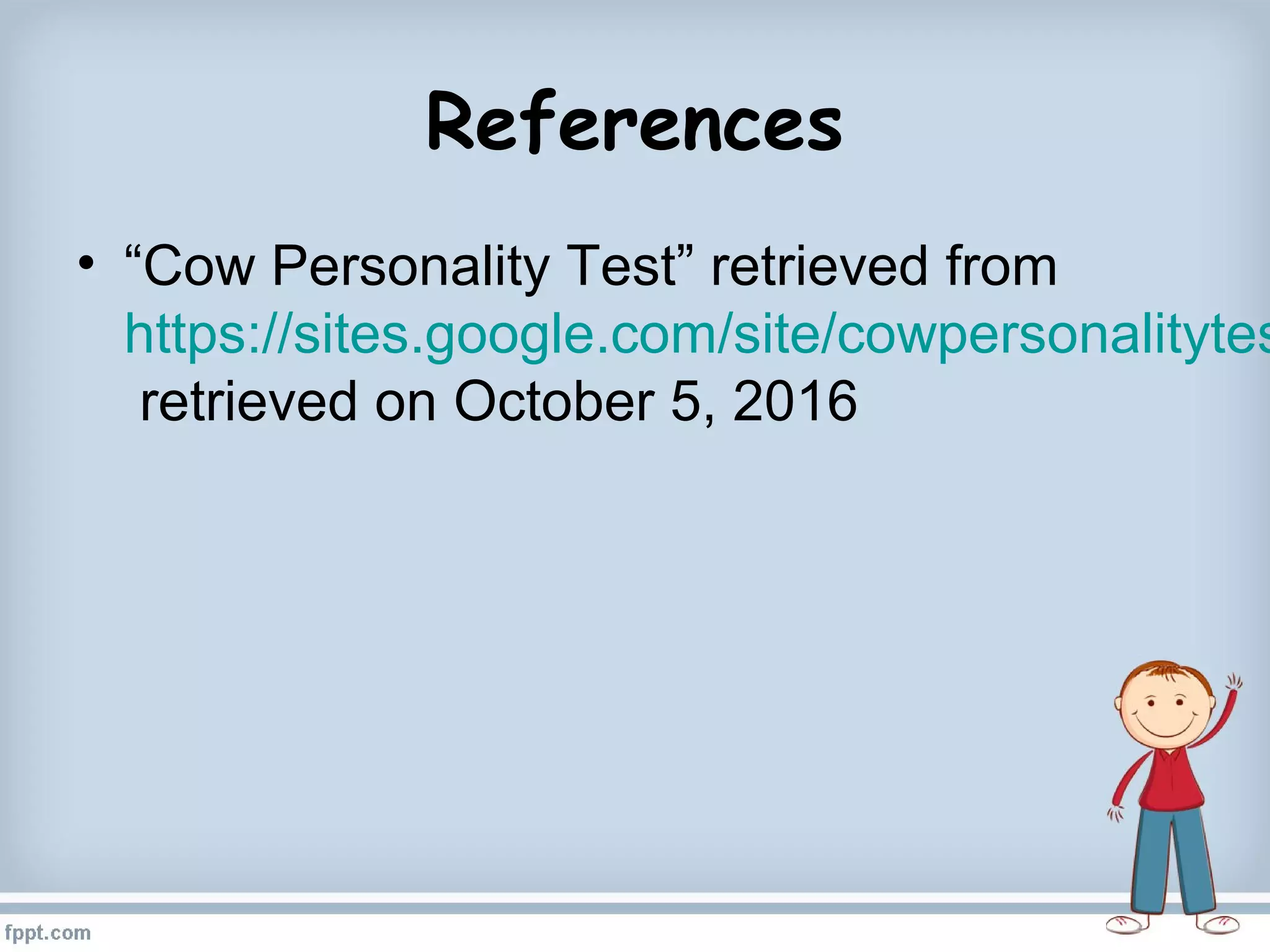 Cow Personality Test | PPT