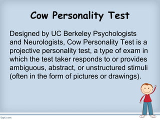 Cow Personality Test | PPT