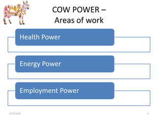 Cow power overview | PPTX | Business and Finance