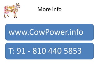 Cow power overview | PPTX | Business and Finance