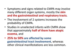 Cow’s milk protein allergy in infants and children | PPTX