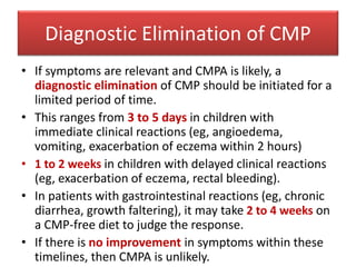 Cow’s milk protein allergy in infants and children | PPTX