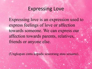expresing of love | PPTX