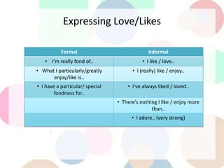 expresing of love | PPTX