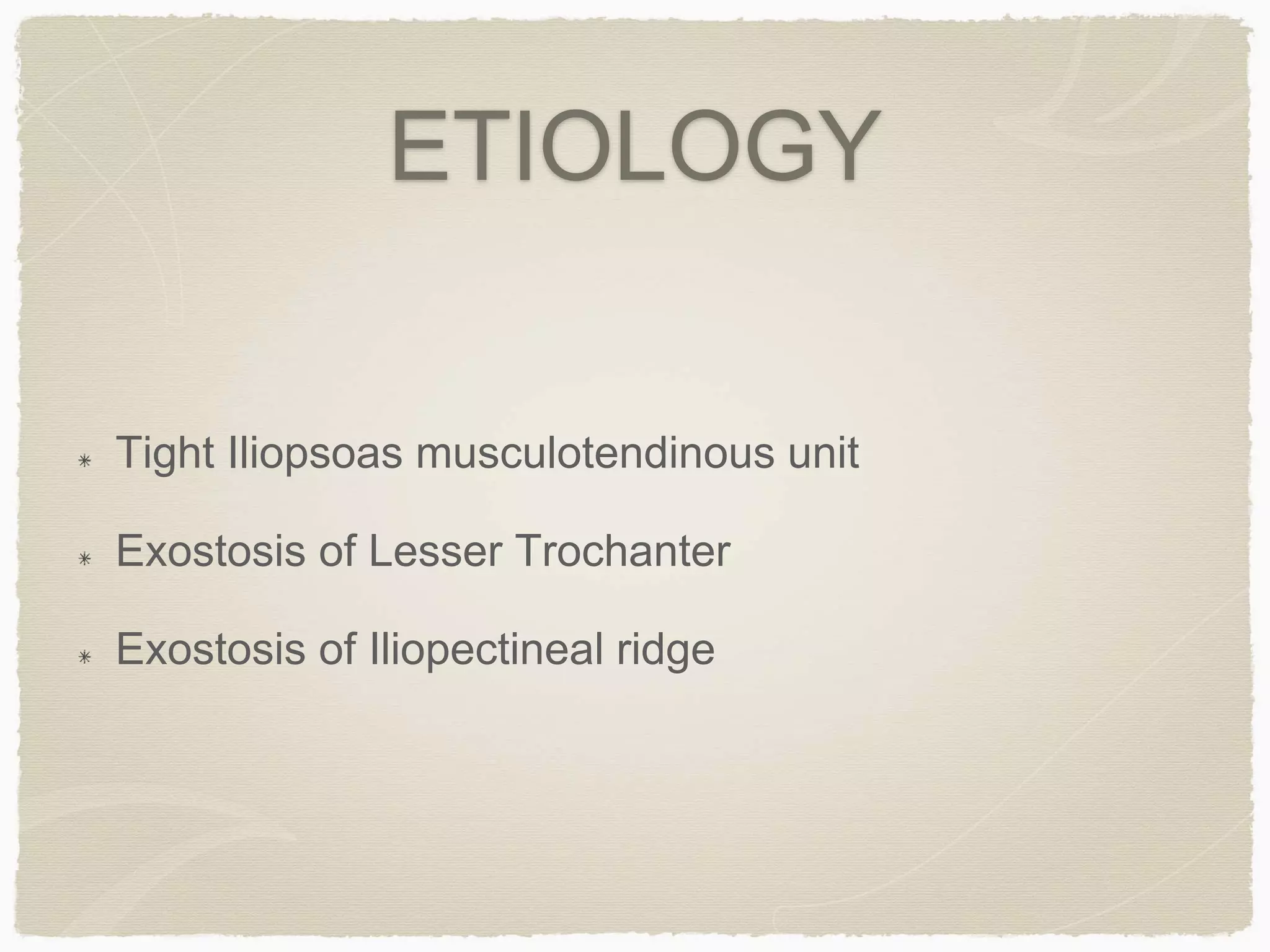 Coxa sultans - External Snapping Hip | PPTX