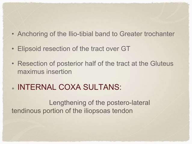 Coxa sultans - External Snapping Hip | PPTX