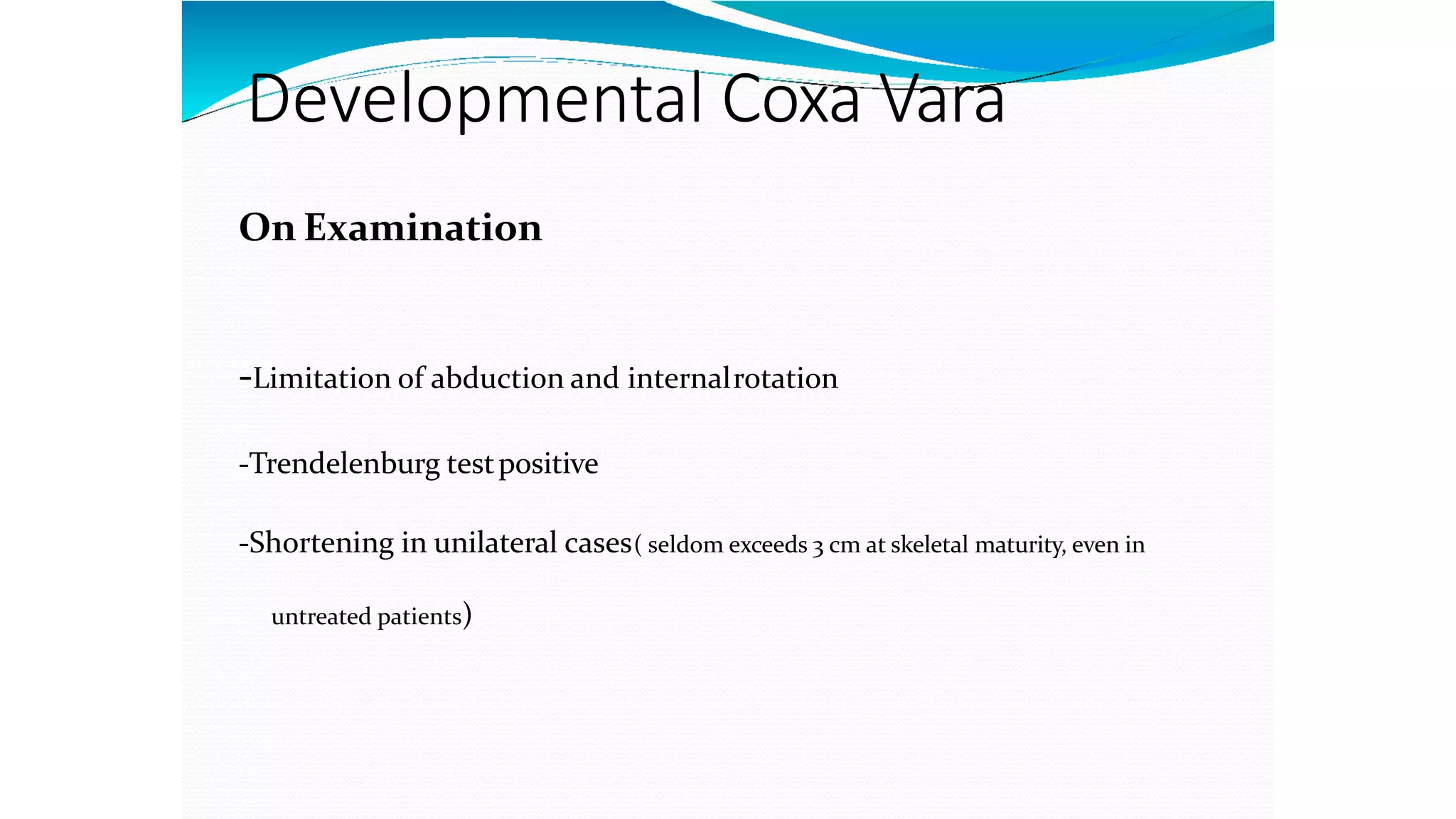 Coxa vara, chondrolysis of hip | PPTX
