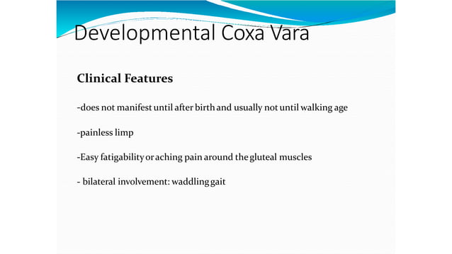 Coxa vara, chondrolysis of hip | PPTX